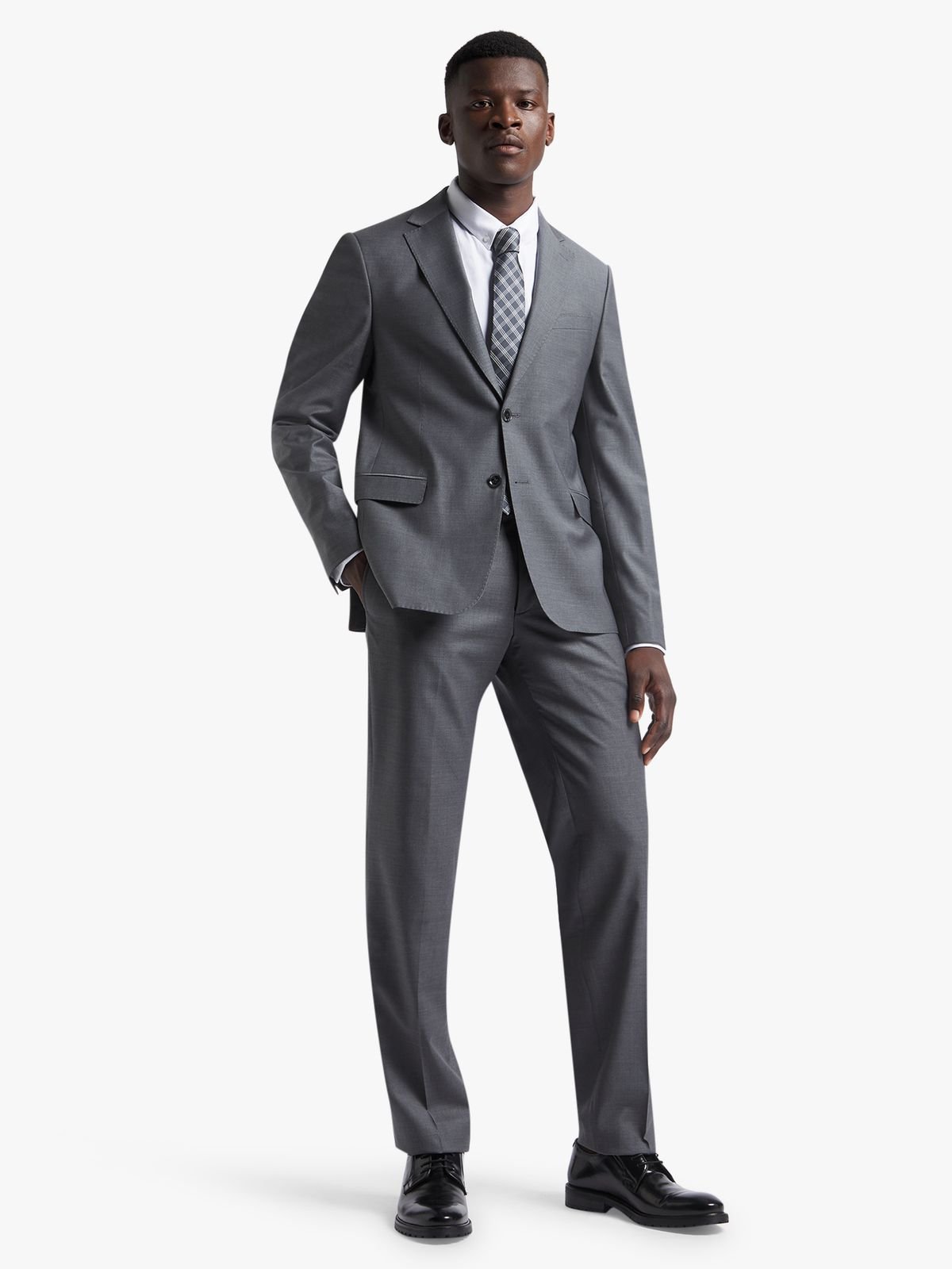 Fabiani Men's Grey Wool Suit Jacket | Bash