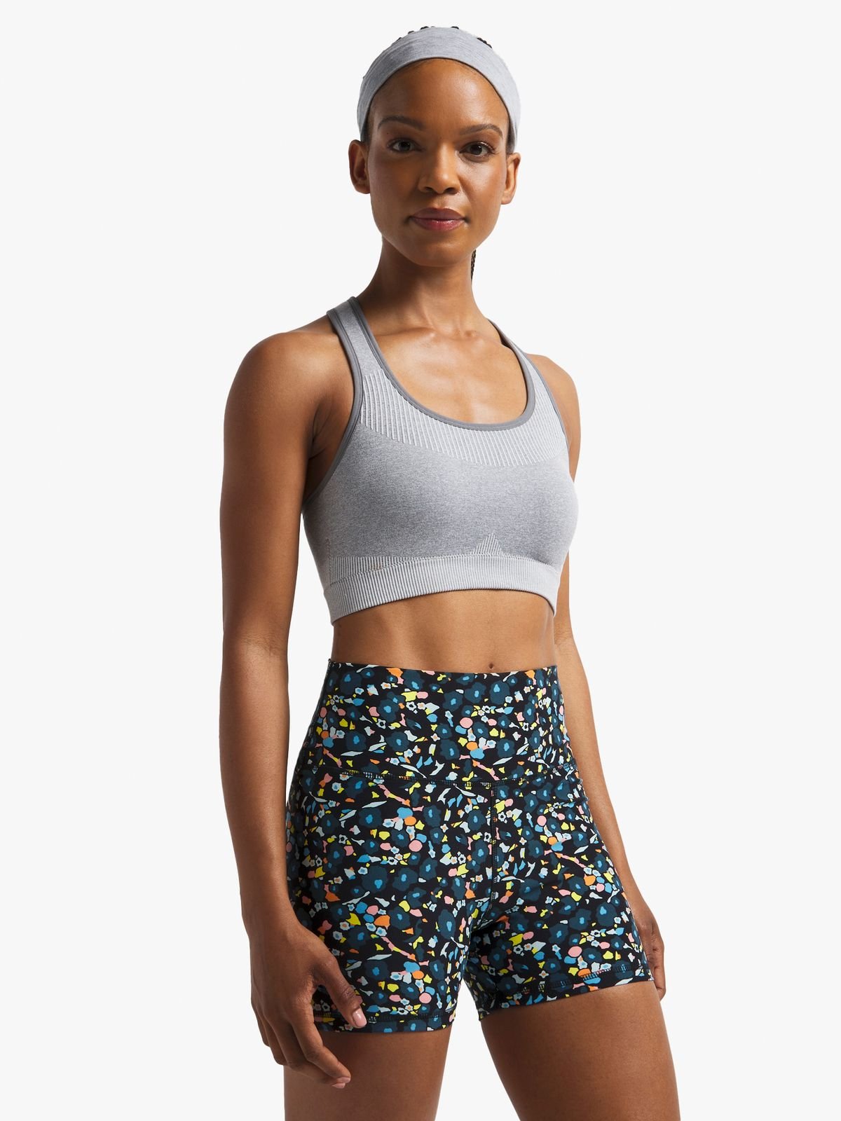 TS Womens Single Seamless Grey Sports Bra | Bash