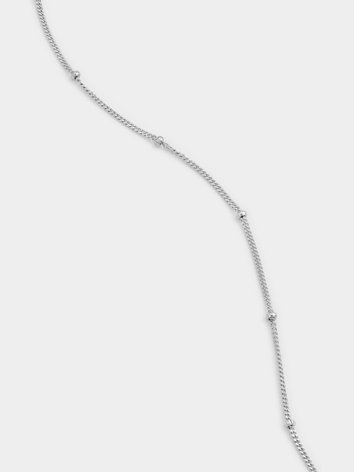 Sterling Silver Ball Bead Station Chain | Bash
