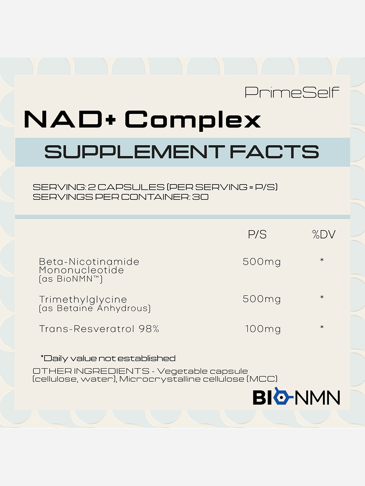PrimeSelf - NAD+ Complex | Bash
