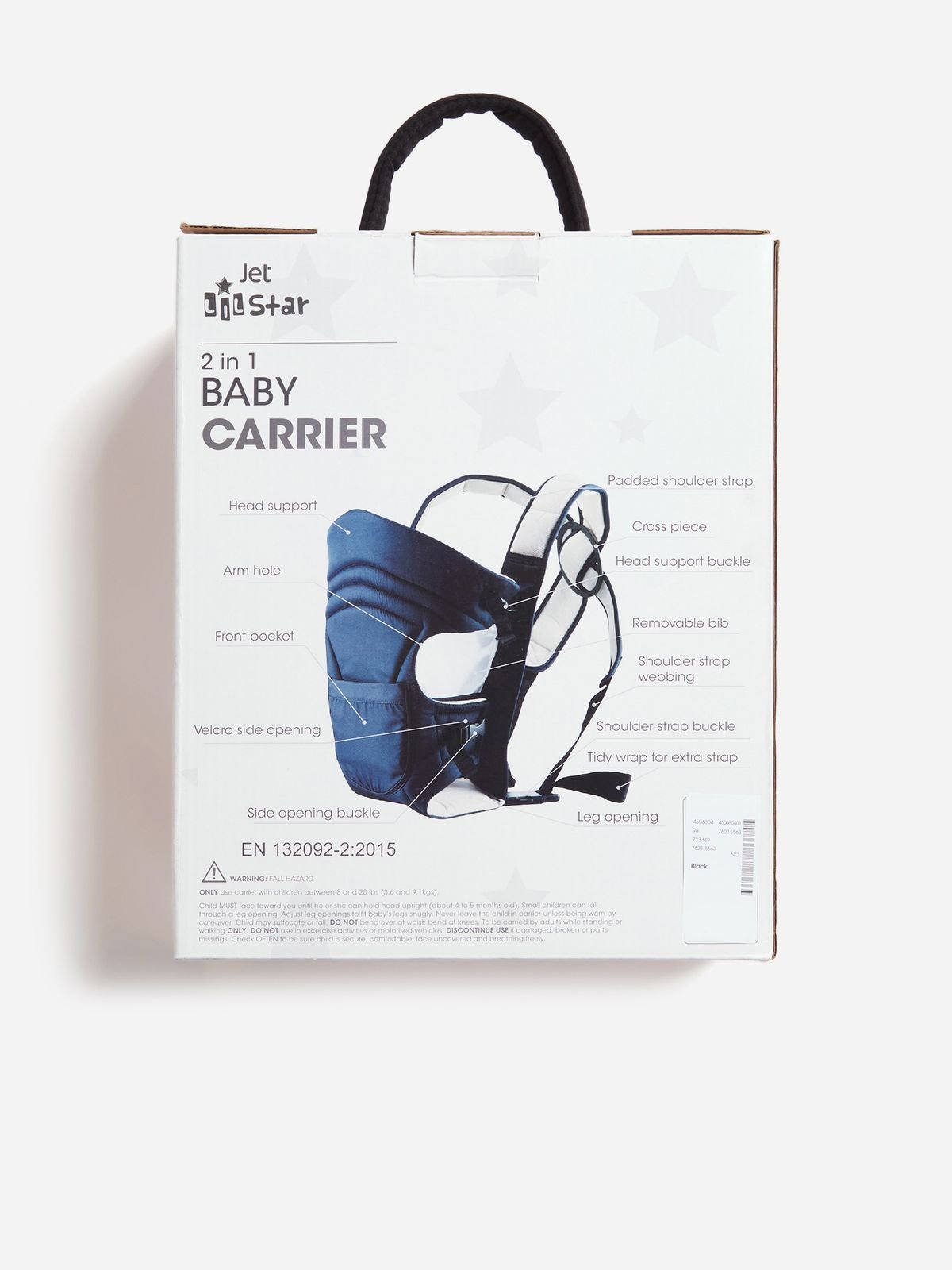 Jet Babys Jet Black Baby Bag Carrier | Bash