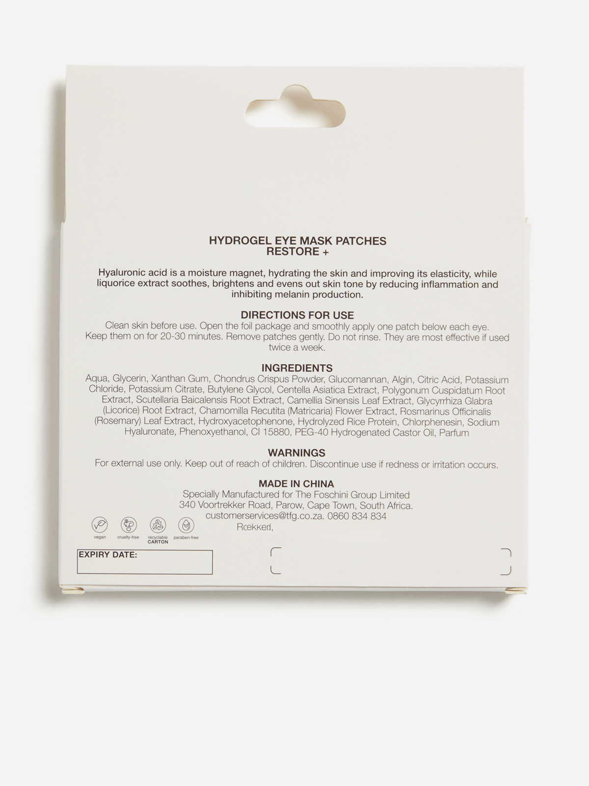 Foschini All Woman Hyaluronic Acid + Liquorice Extract Eye Patch | Bash