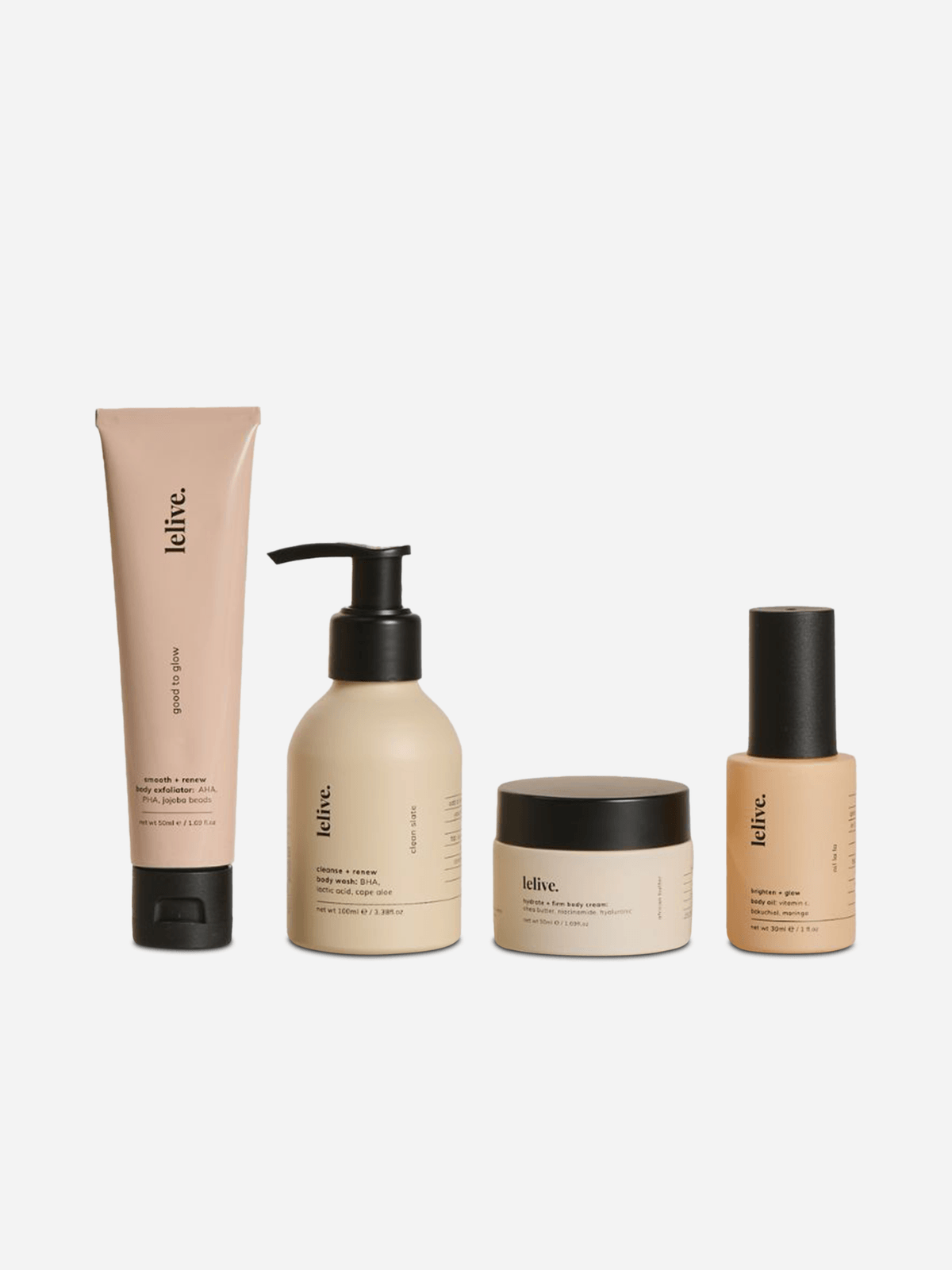 lelive. body glow up: mini edition | 4-piece set | Bash