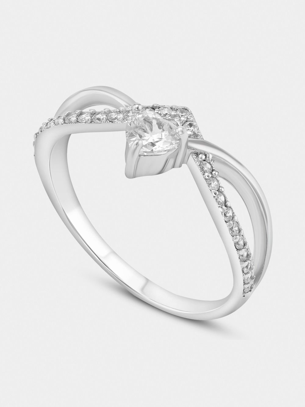 Sterling Silver Cubic Zirconia Heart Infinity Promise Ring | Bash