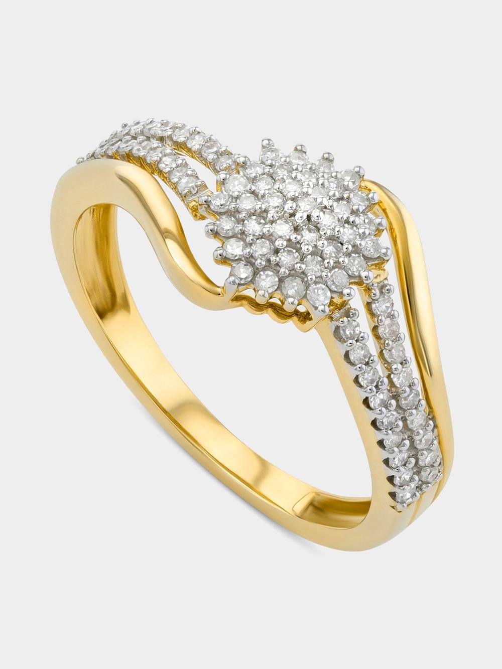 Yellow Gold 0.30ct Diamond Women’s Embrace Ring | Bash