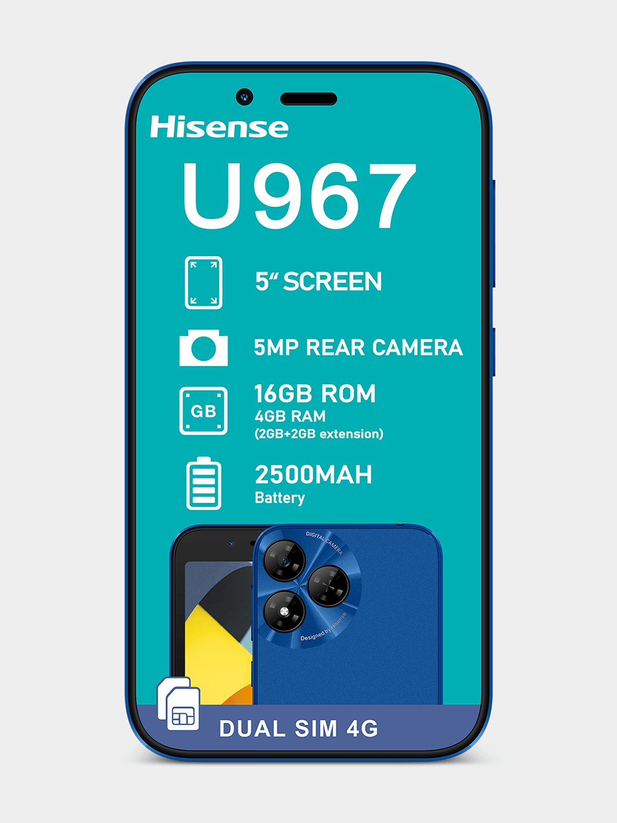 Hisense U967 Dual Sim - MTN (Network Locked) | Bash