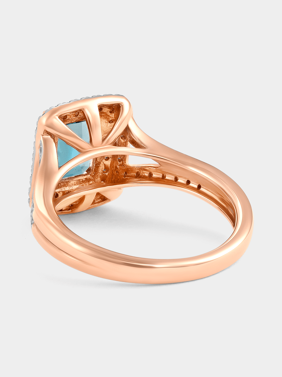 9ct Rose Gold Aspen Lake Diamond and Topaz Ring | Bash