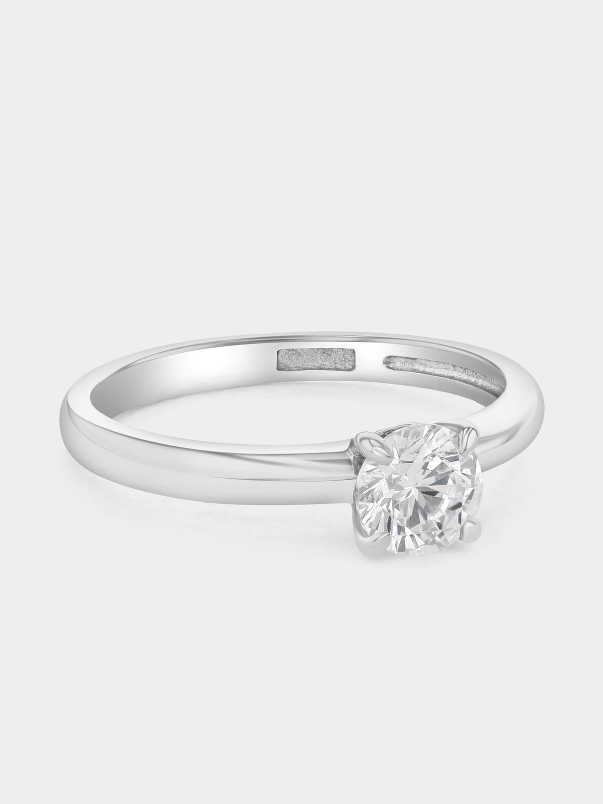 Sterling Silver Moissanite Solitaire Ring | Bash