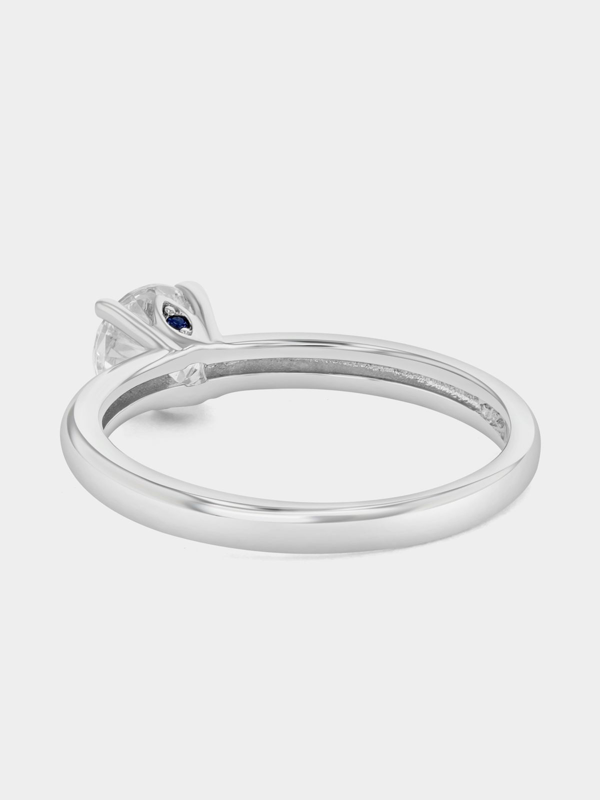 Sterling Silver Moissanite Solitaire Ring | Bash