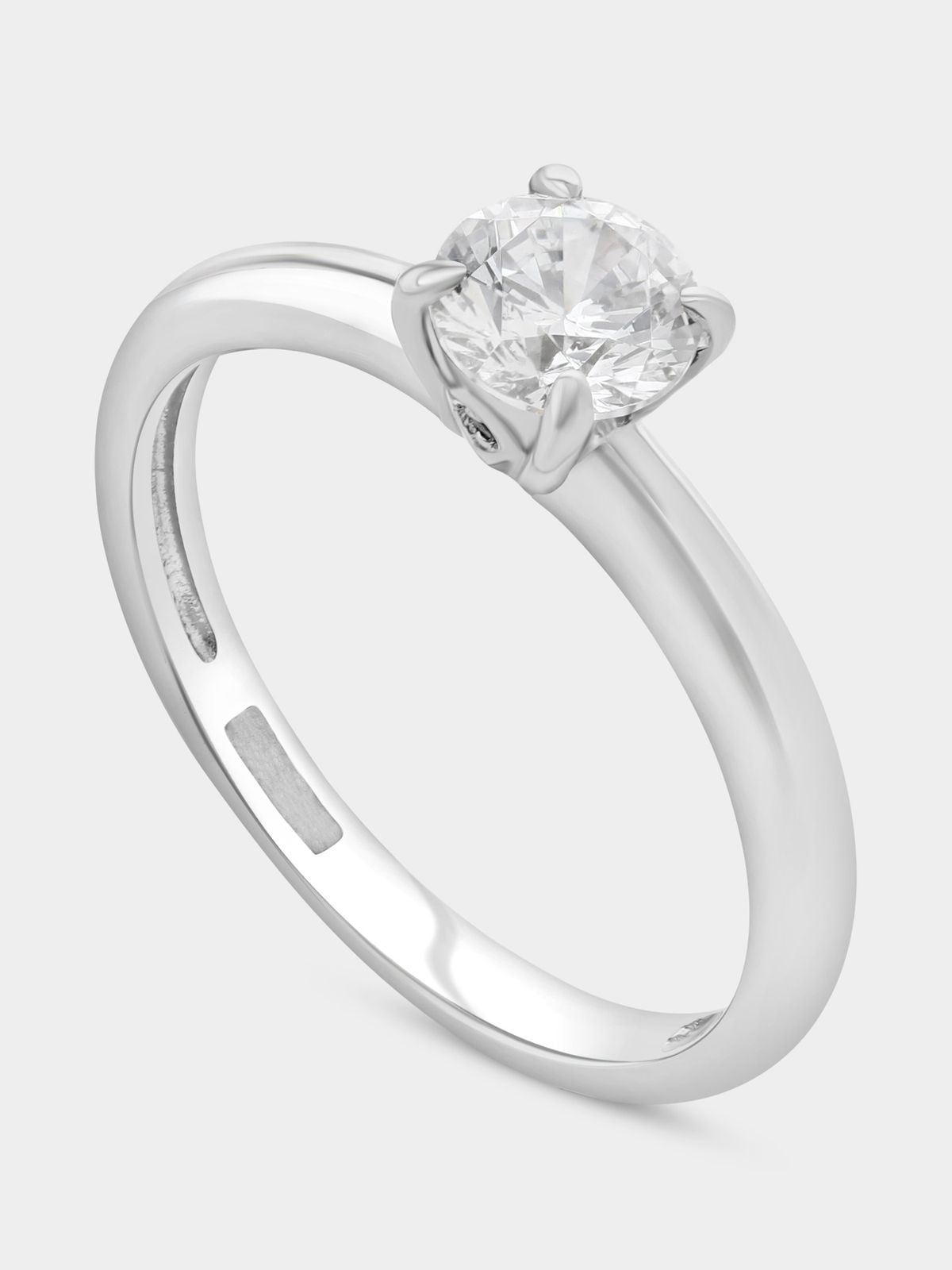 Sterling Silver Moissanite Solitaire Ring | Bash