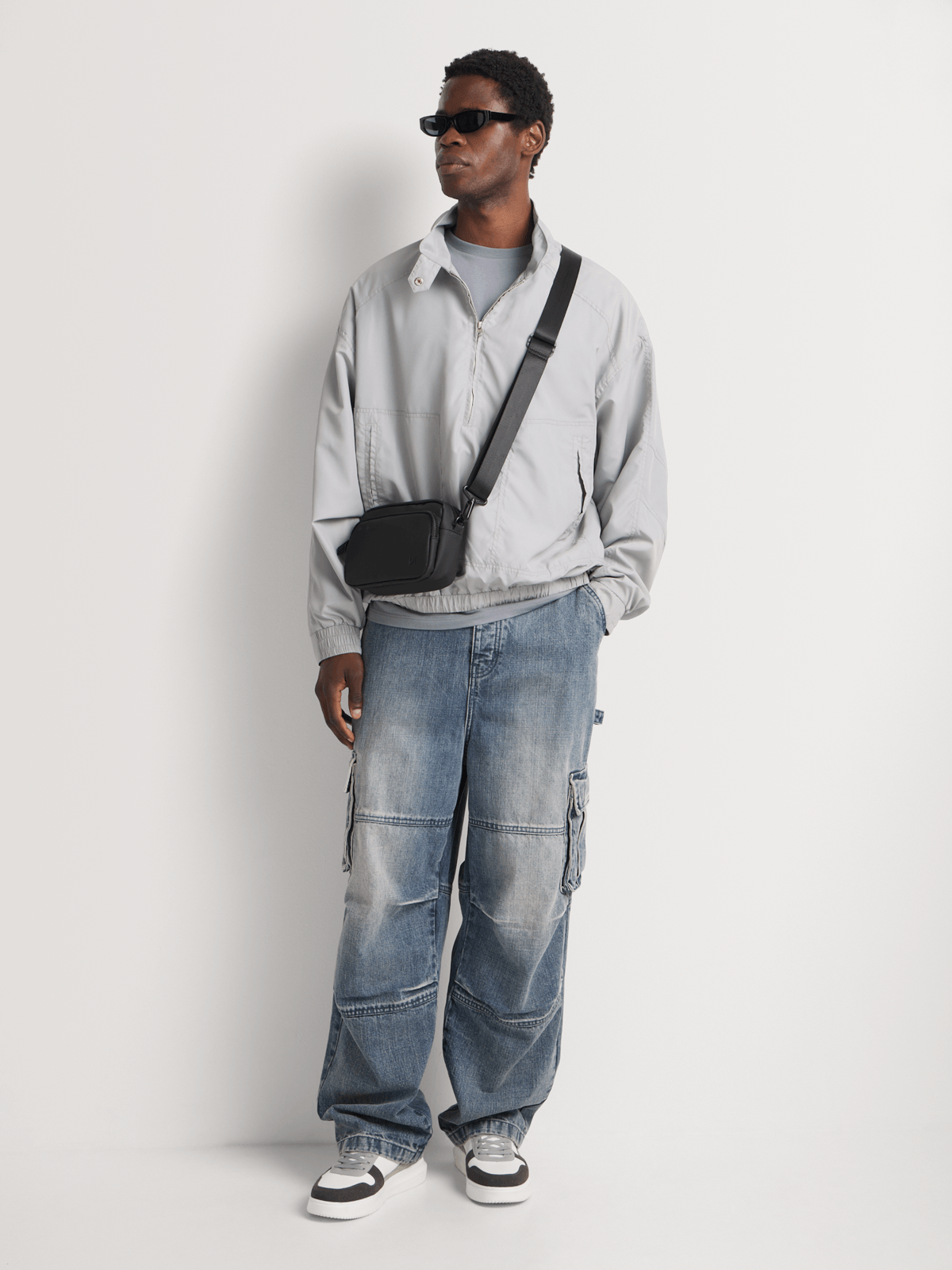 Relay Jeans Men's Oversized Tech Grey Anorak Jacket | Bash