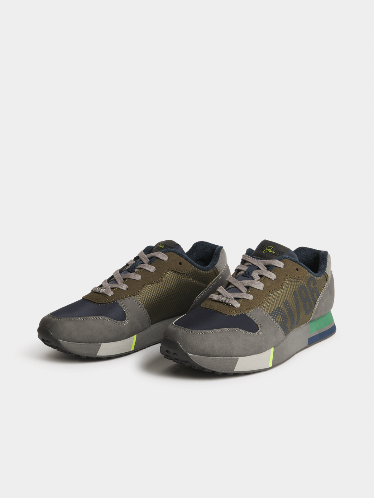 Relay Jeans Men's Side Woven Panel Multicolour Trainer | Bash