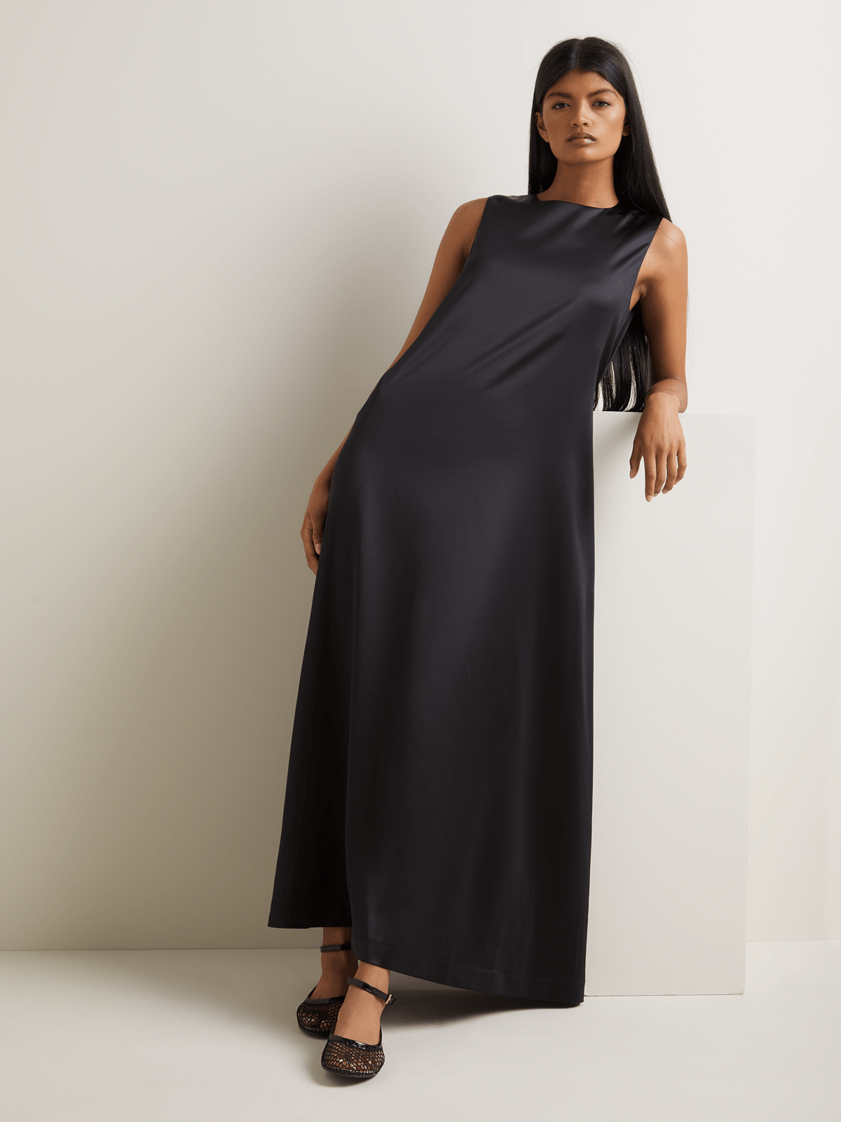 Women's Iconography Satin Trapeze Maxi Dress | Bash