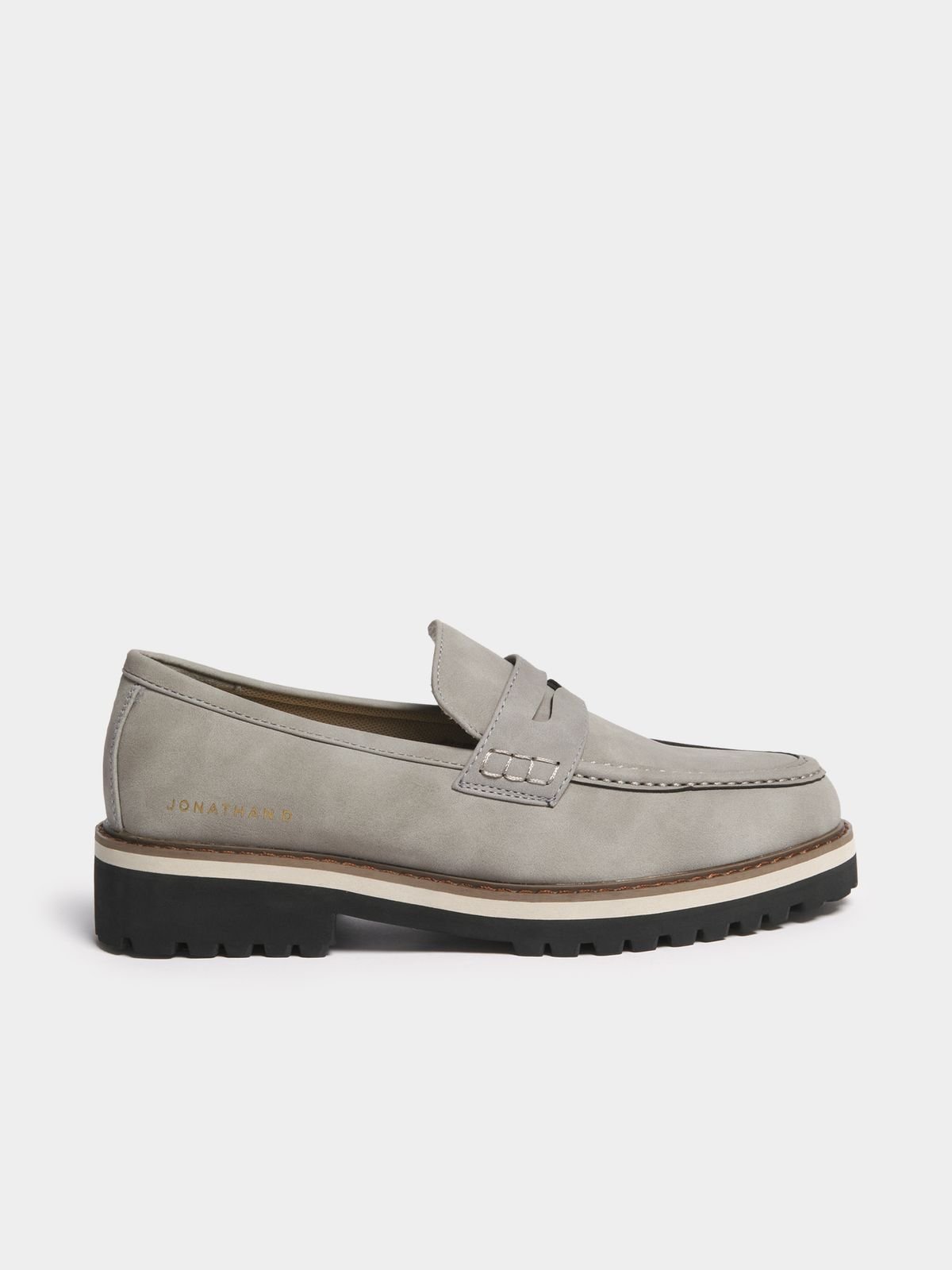 Jonathan D Men's Penny Moc Grey Loafer | Bash