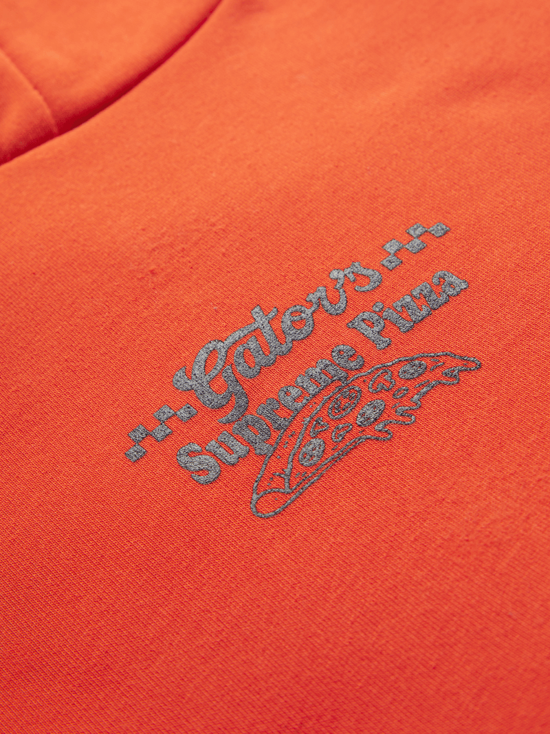 The FIX Men's Orange Oversized Graphic Print Hoodie | Bash