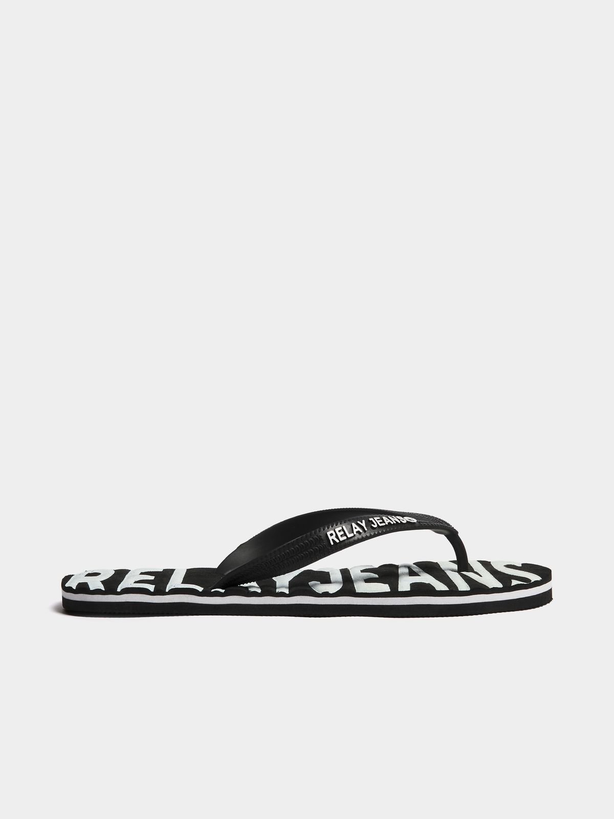 Relay Jeans Men's Core Sport Black/White Flip Flops | Bash