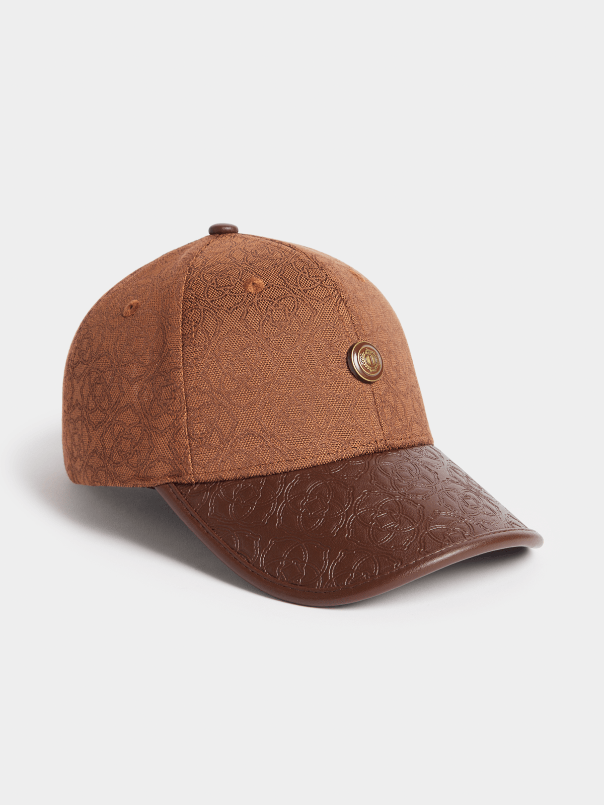 Fabiani Men's Khaki Fiore Monogram Jacquard Cap | Bash