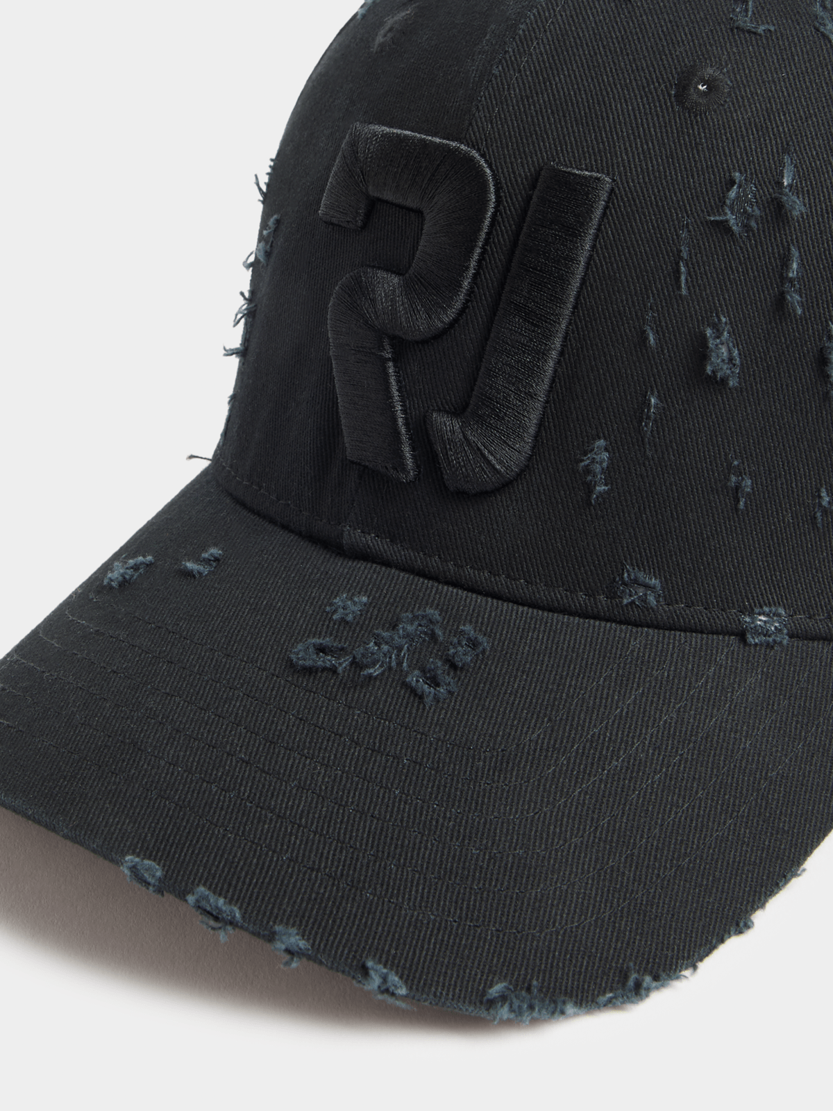Relay Jeans Men's Distressed Branded Black Cap | Bash