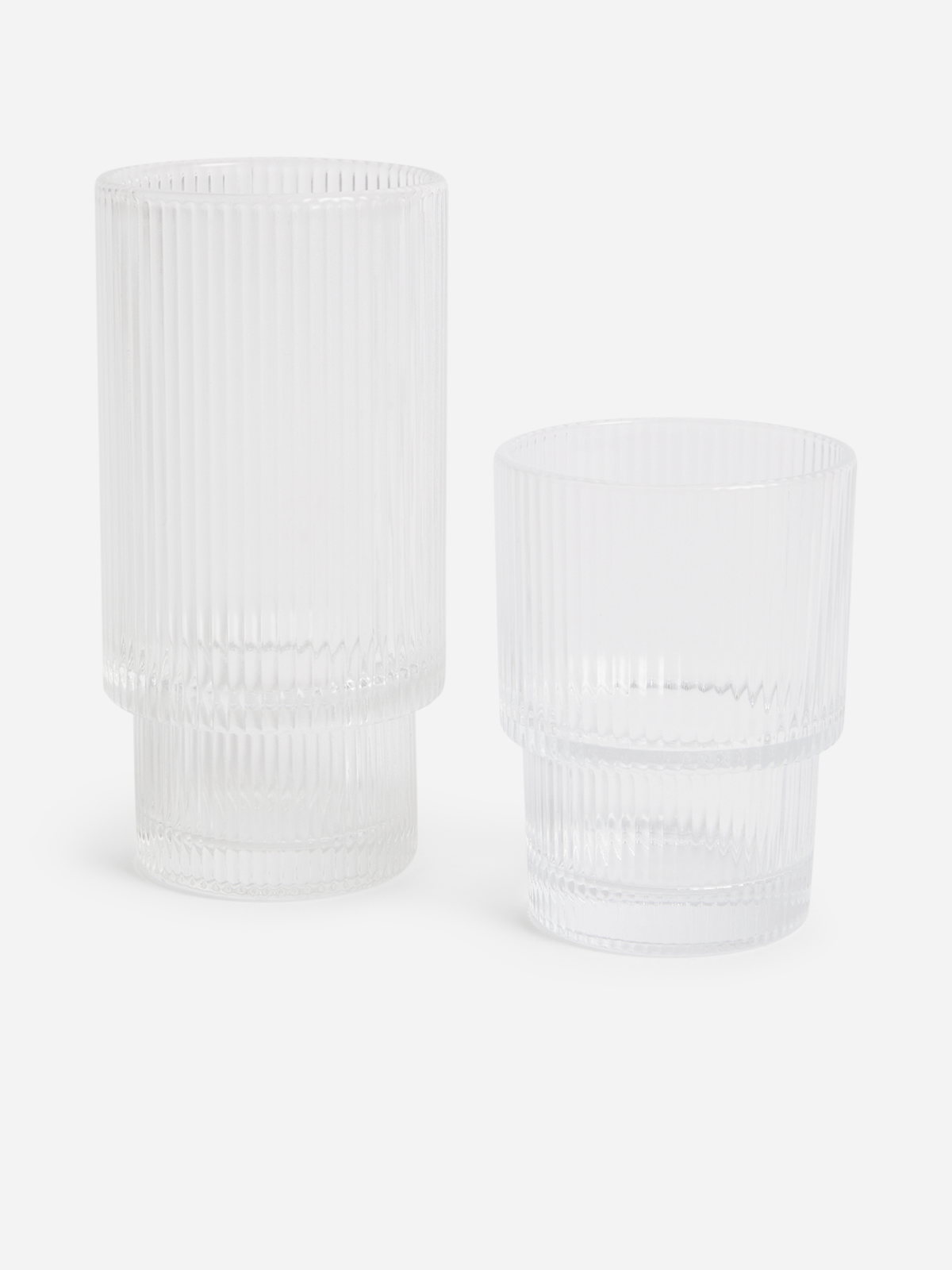 Jet Home Clear Pressed Ribbed Highball Glass | Bash