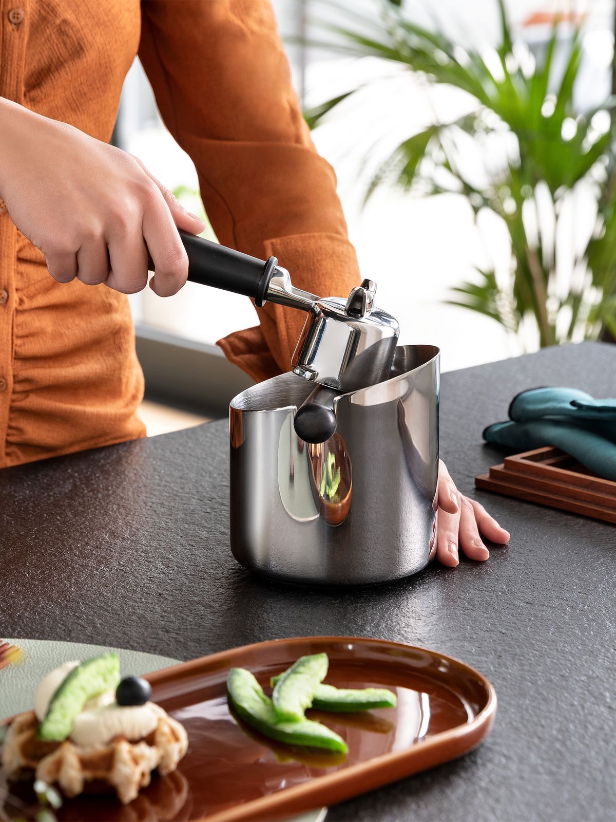 Delonghi Coffee Knock Box Stainless Steel - DLSC07 | Bash