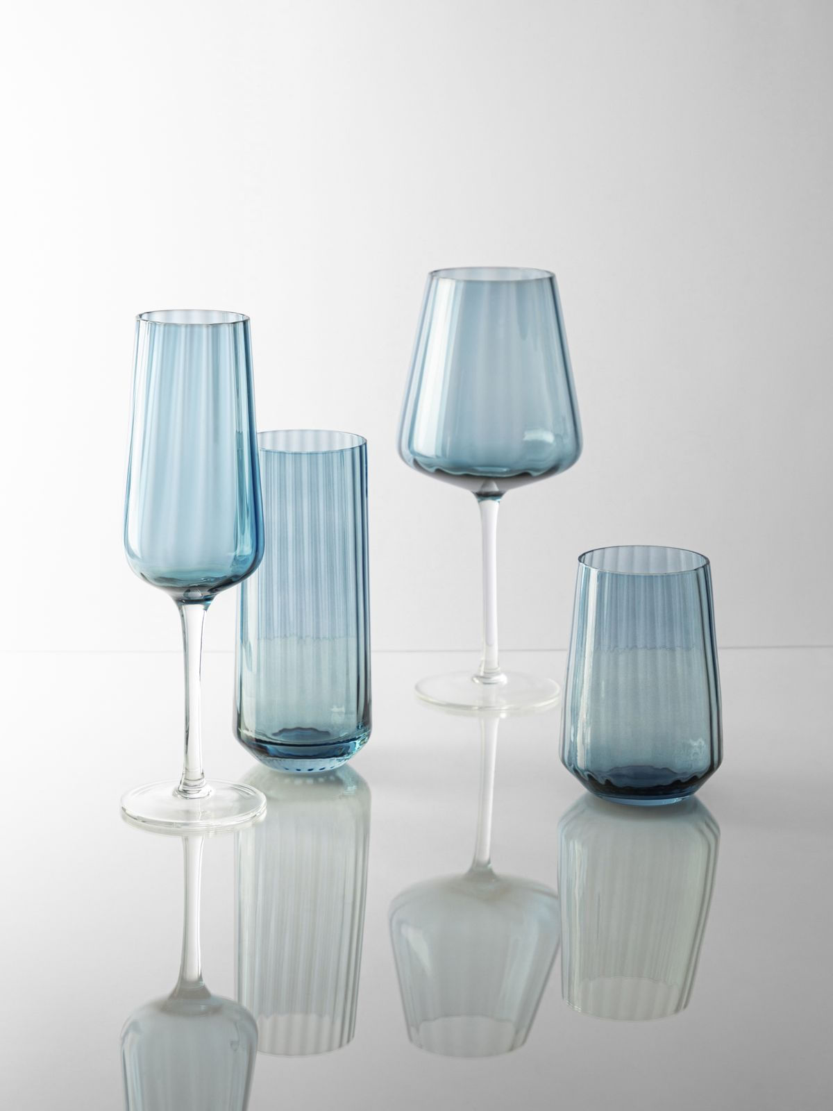 Collette Hi Ball Glass Blue | Bash