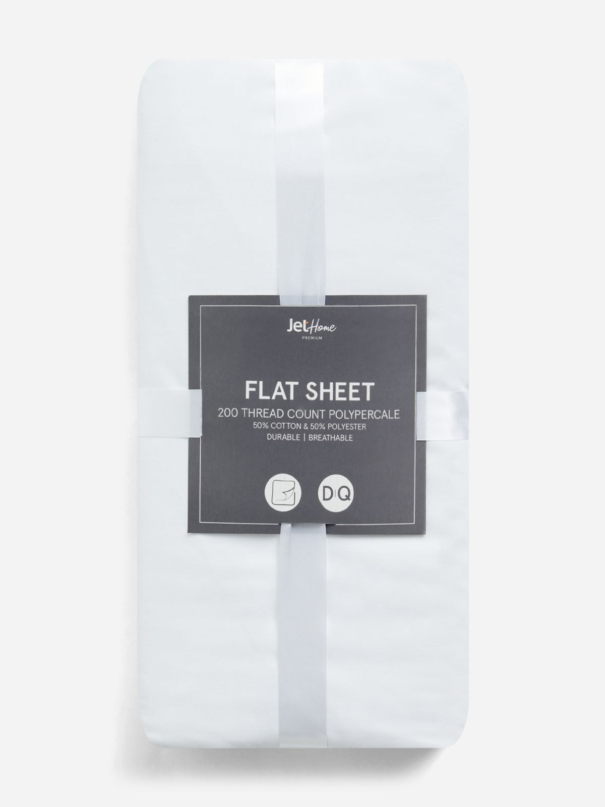 Jet Home White Percale Flat Sheet | Bash