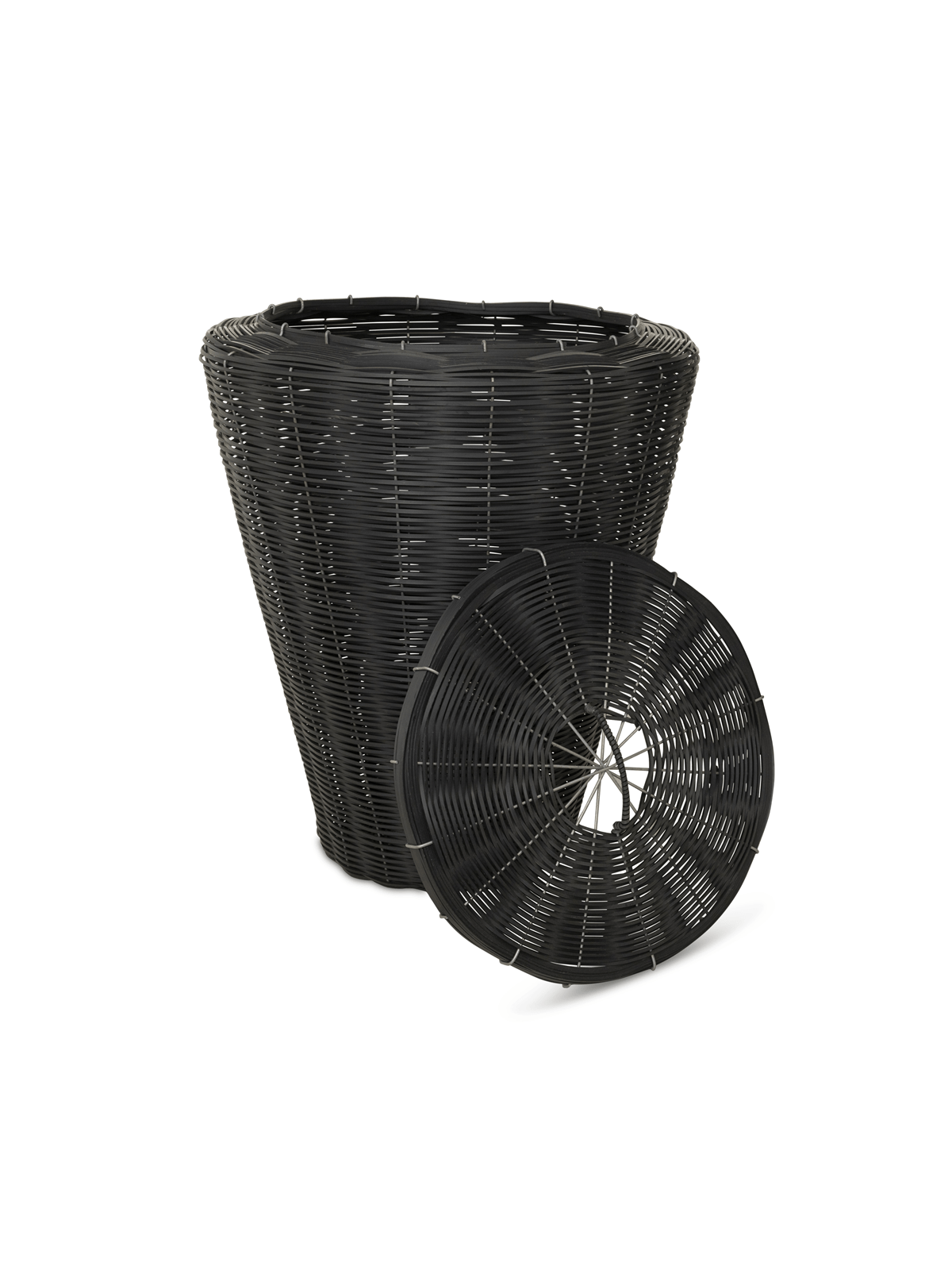 laundry bin pvc jet black | Bash