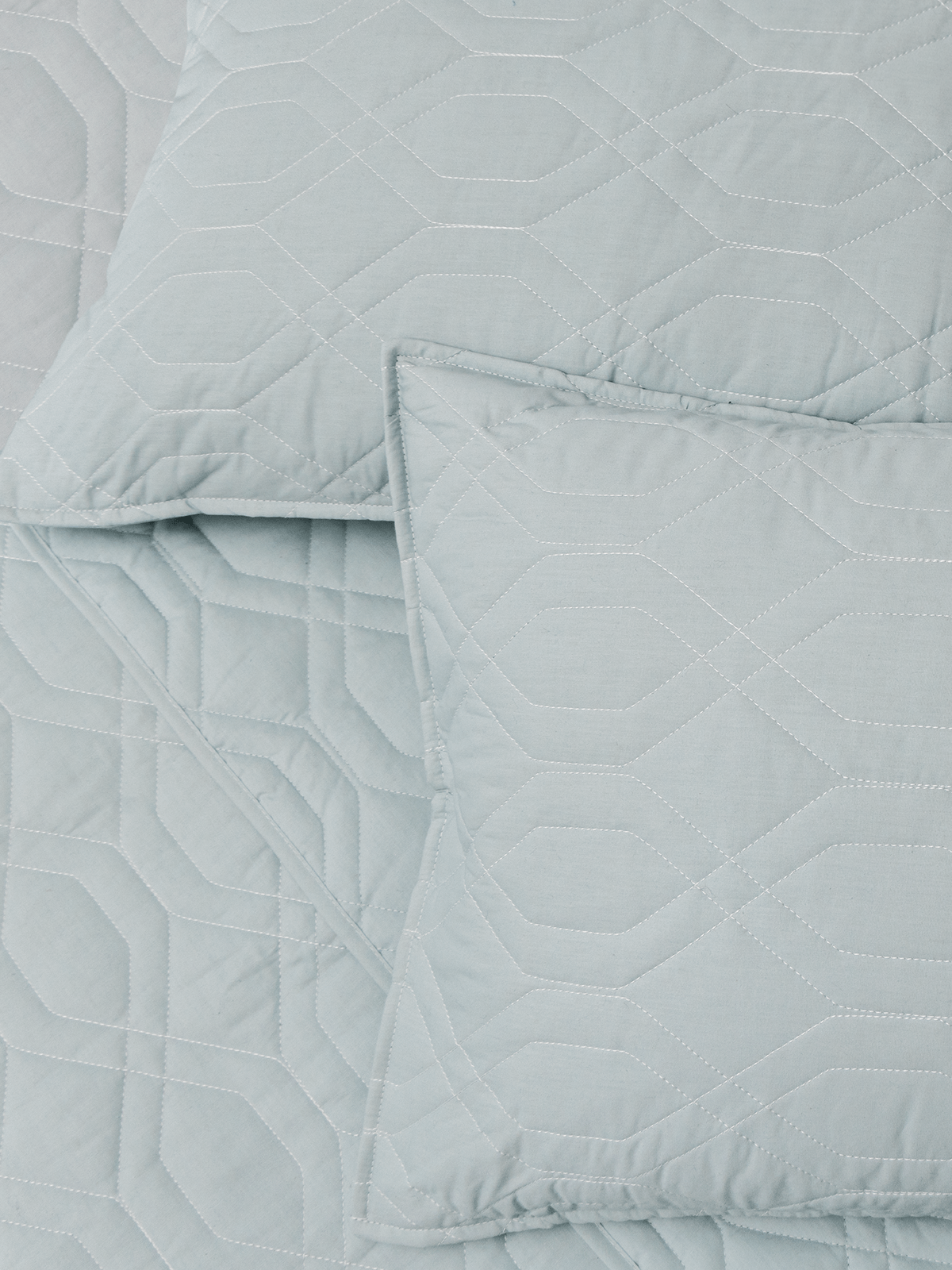 Volpes Cotton 200tc Duck Egg Quilt Set | Bash