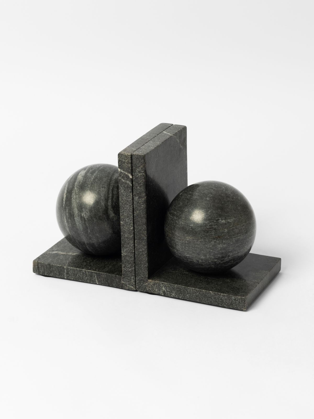 Black Marble Ball Bookend Set | Bash