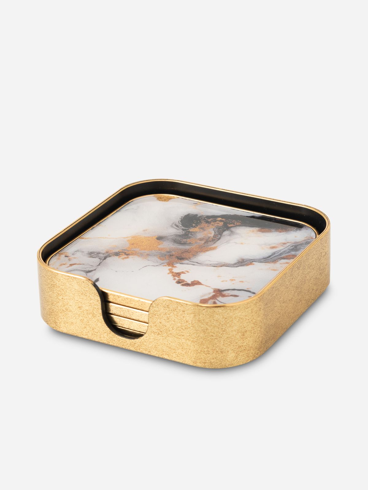 Estilo Marble Printed Coaster Set Grey | Bash