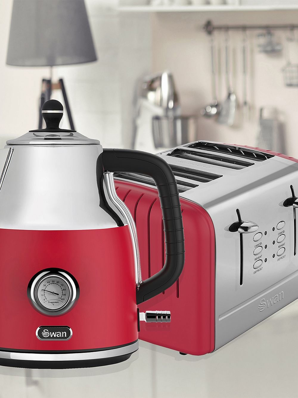 Swan Toaster 4 Slice Red | Bash