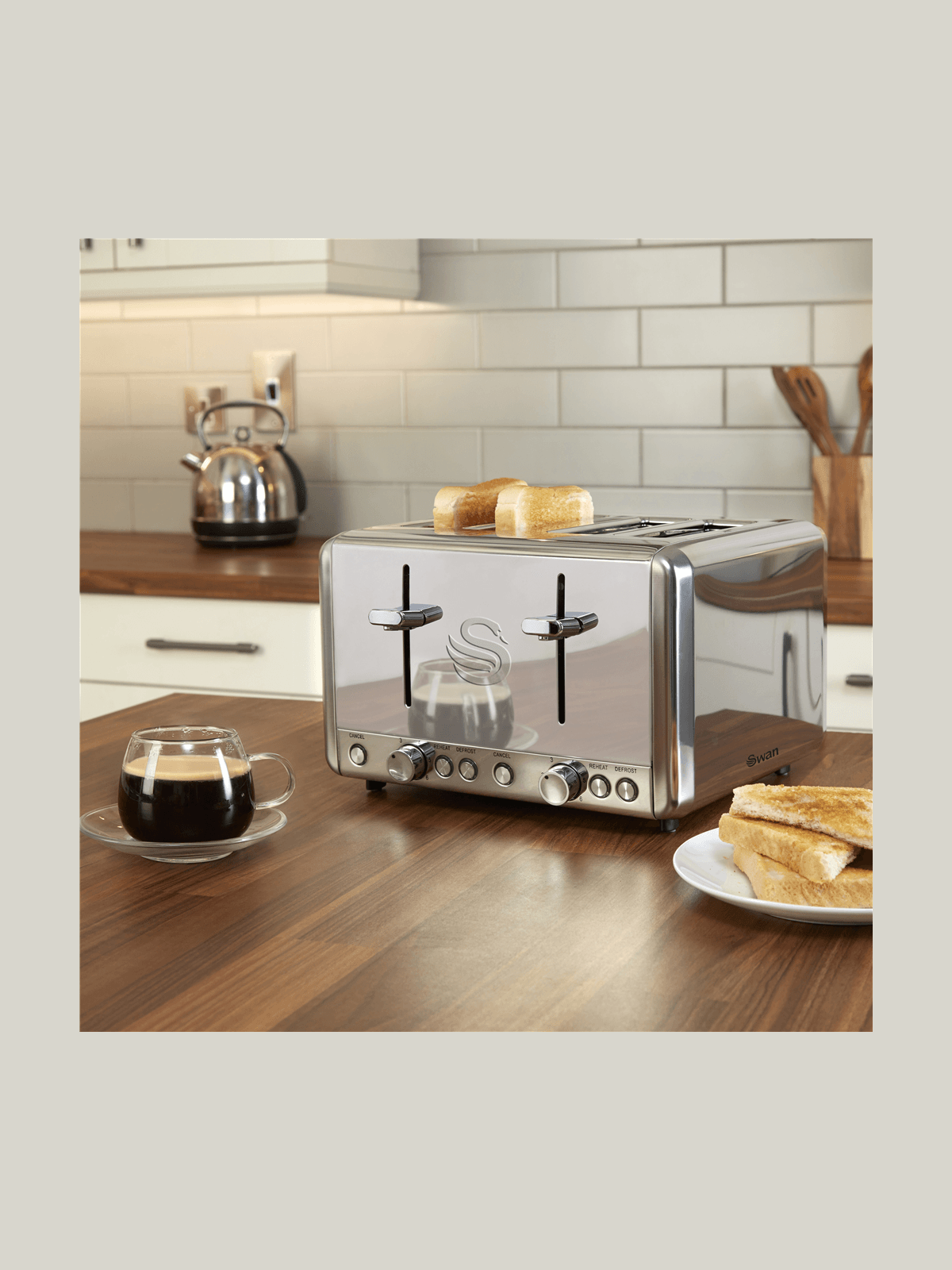 Swan Classic Toaster Stanless Steel 4 Slice | Bash