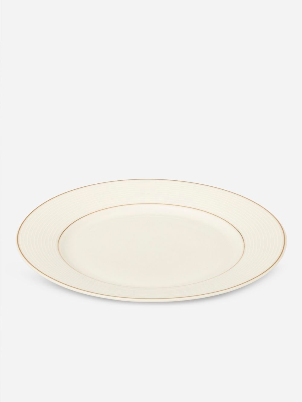 Grace Ribbed Gold Rim Side Plate White | Bash