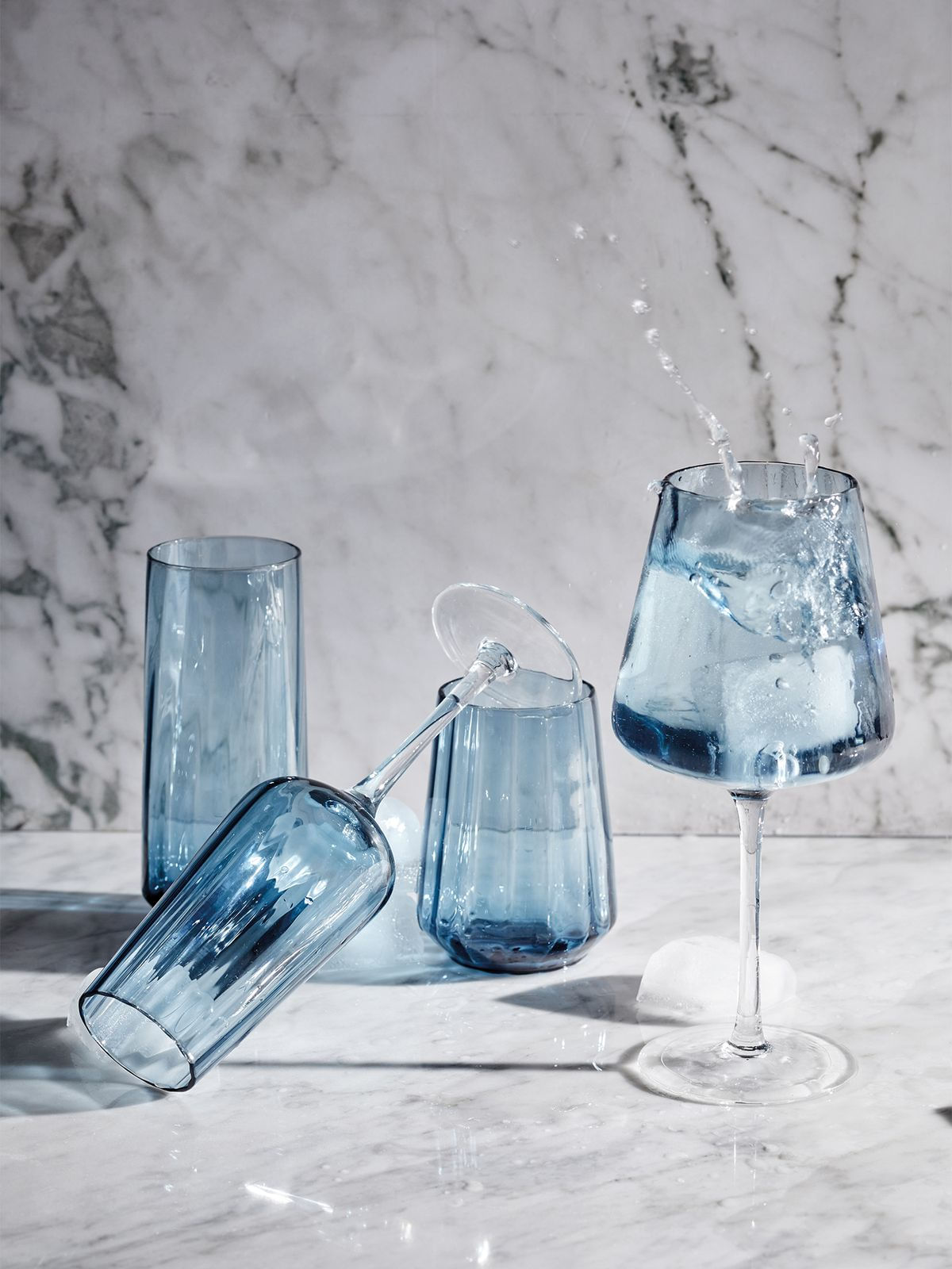 Collette Champagne Glass Blue | Bash