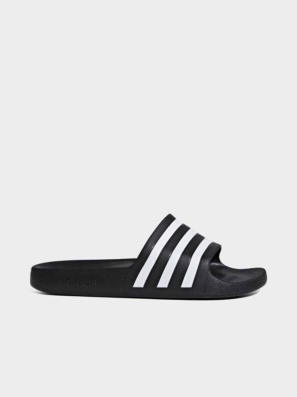Men's adidas Adilette Aqua Black/White Slides | Bash