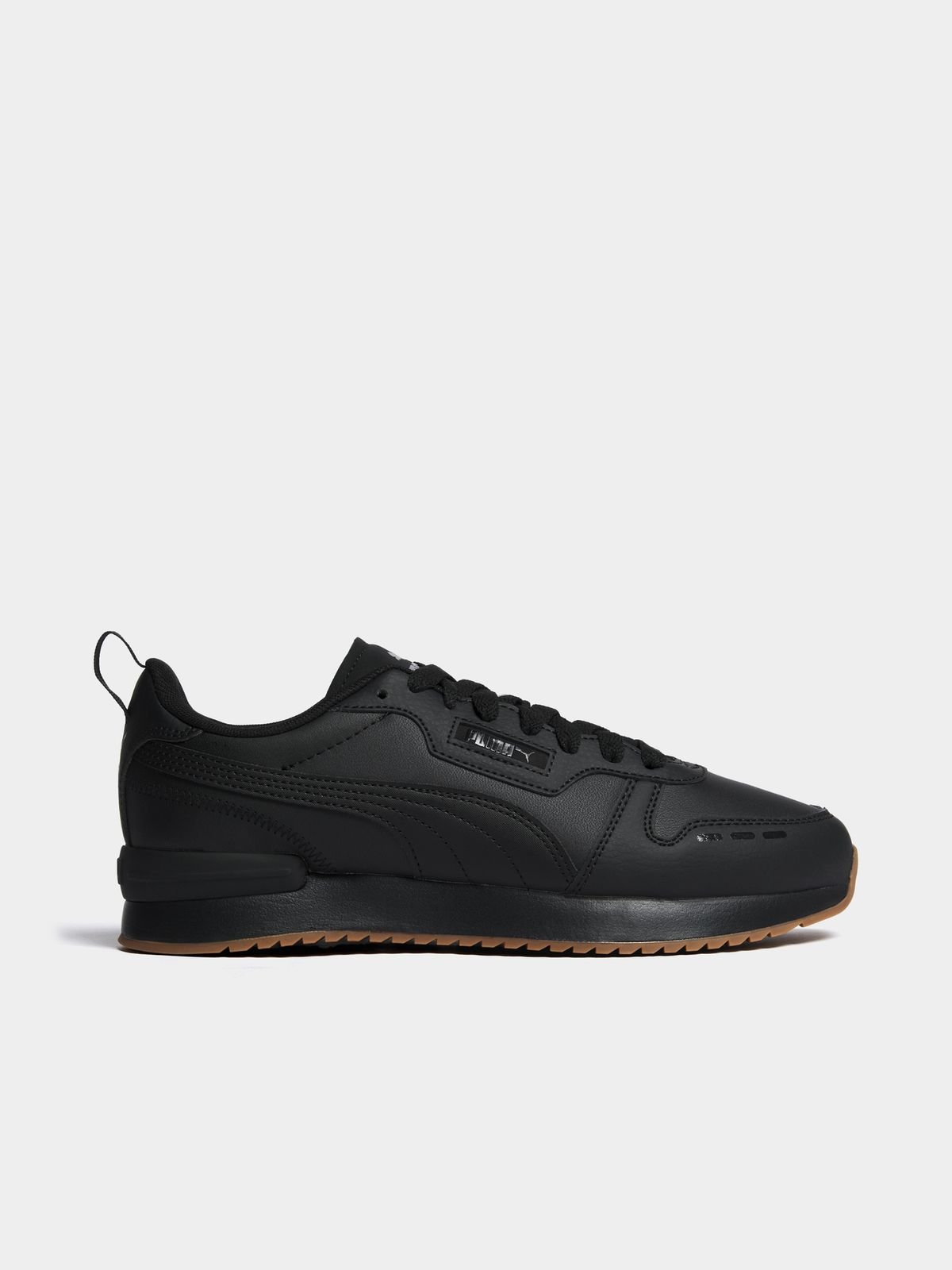 Puma Men's R78 Leather Black Sneaker | Bash