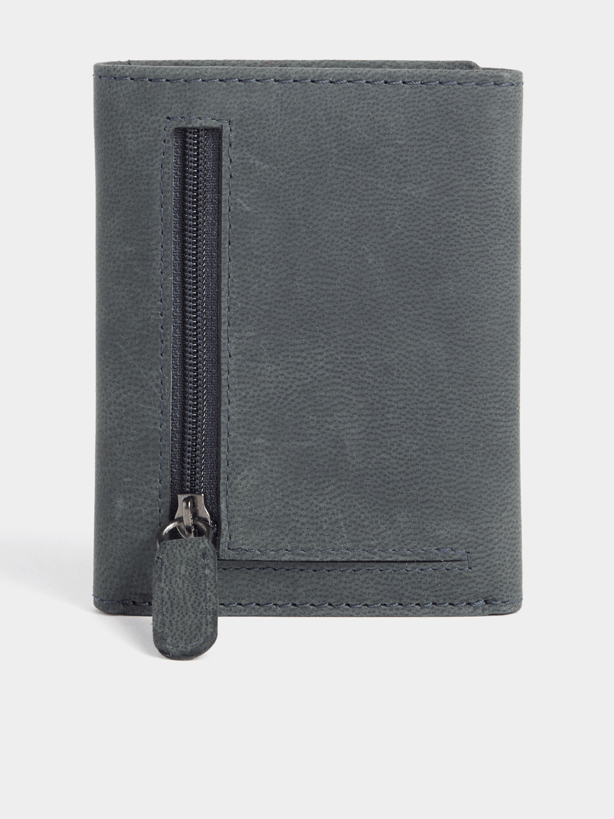 Relay Jeans Men's Distressed Leather Foldover Navy Wallet | Bash