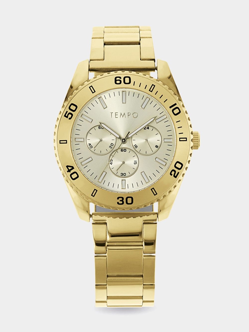 Tempo Men's Gold Chronograph Watch | Bash