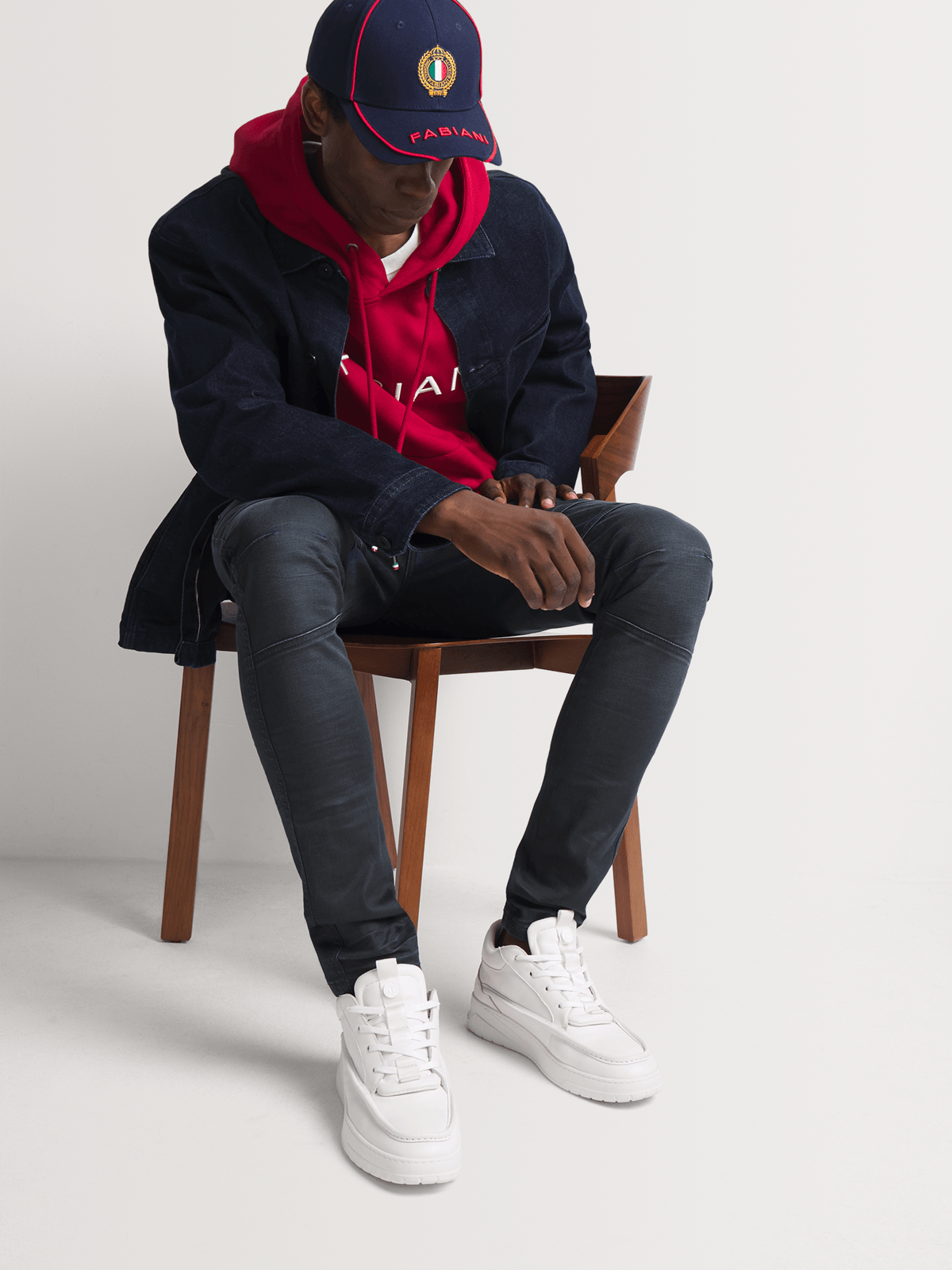 Fabiani Men's White Leather High Top Sneaker | Bash