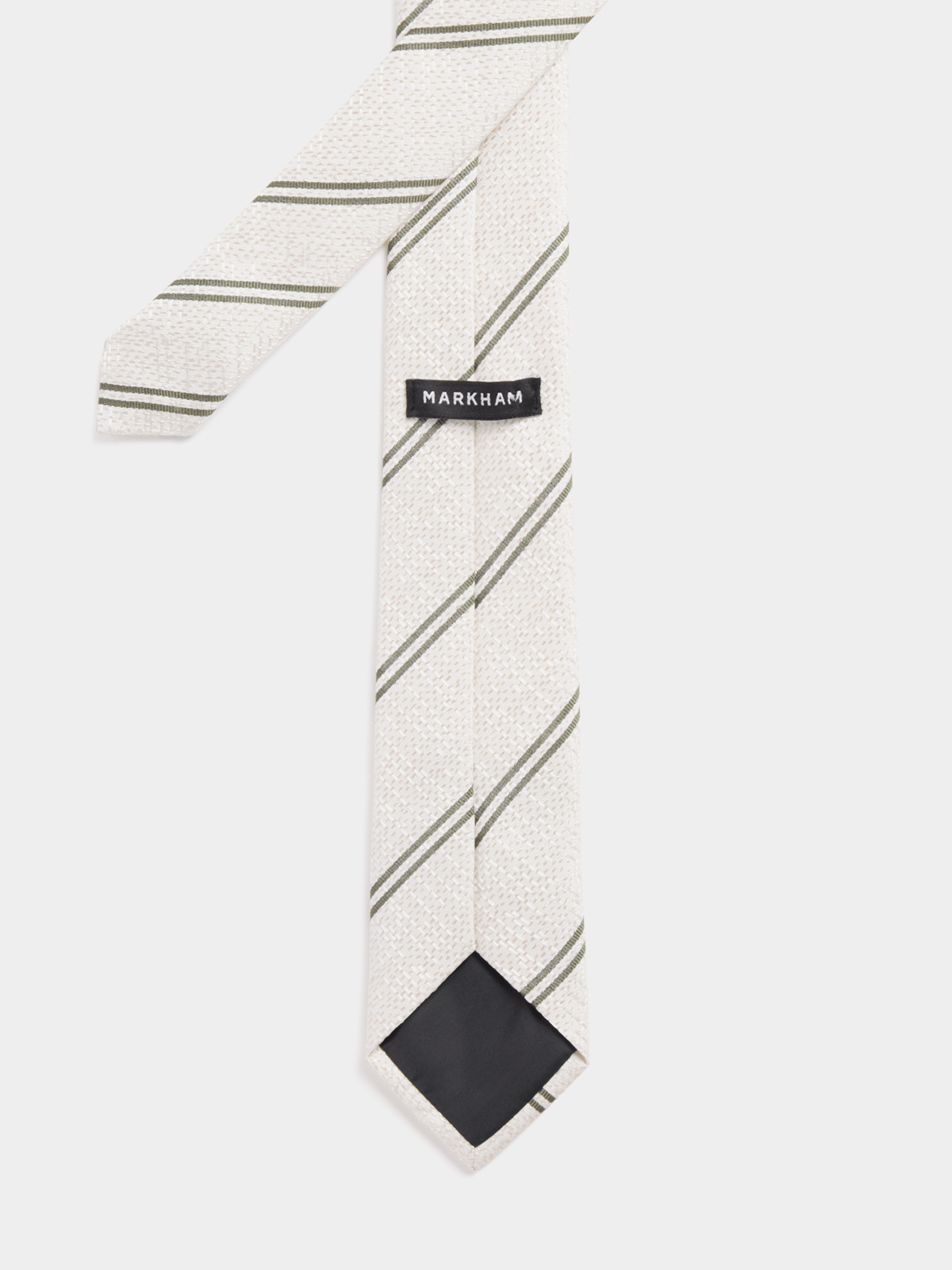 Markham Men's Textured Stripe Oatmeal Tie | Bash