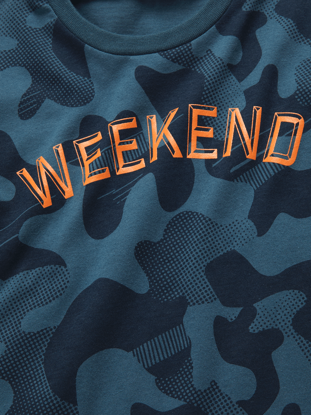 Exact Younger Boy's Blue Camo Graphic Print T-Shirt | Bash