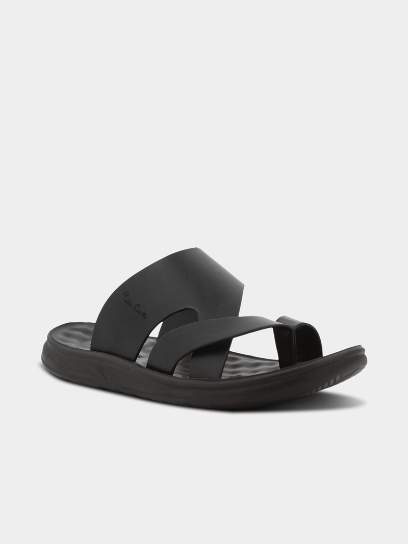 Men's Pierre Cardin Black Phoenix Sandals | Bash