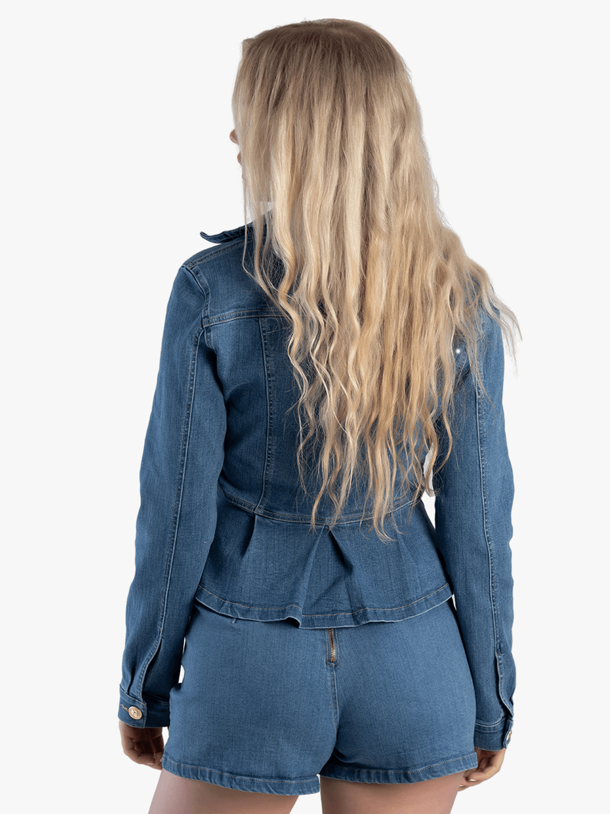 Women's Sissy Boy Blue Peplum With Decorative Jacket | Bash