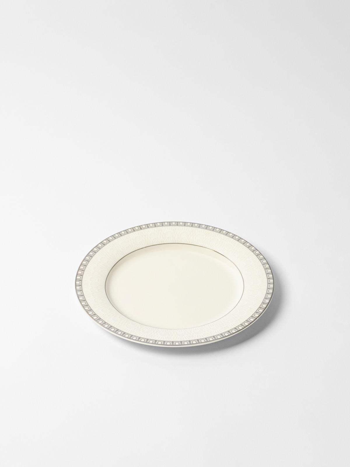 AH Milan Platinum Rim Side Plate White | Bash