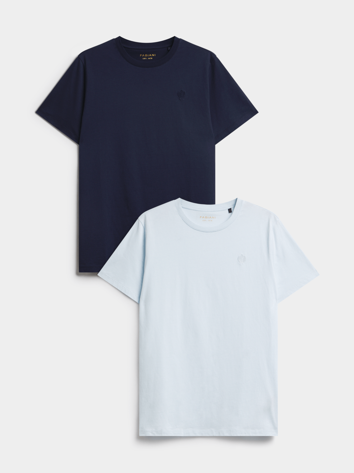 Fabiani Men's Navy/Blue 2-Pack Crew T-Shirts | Bash