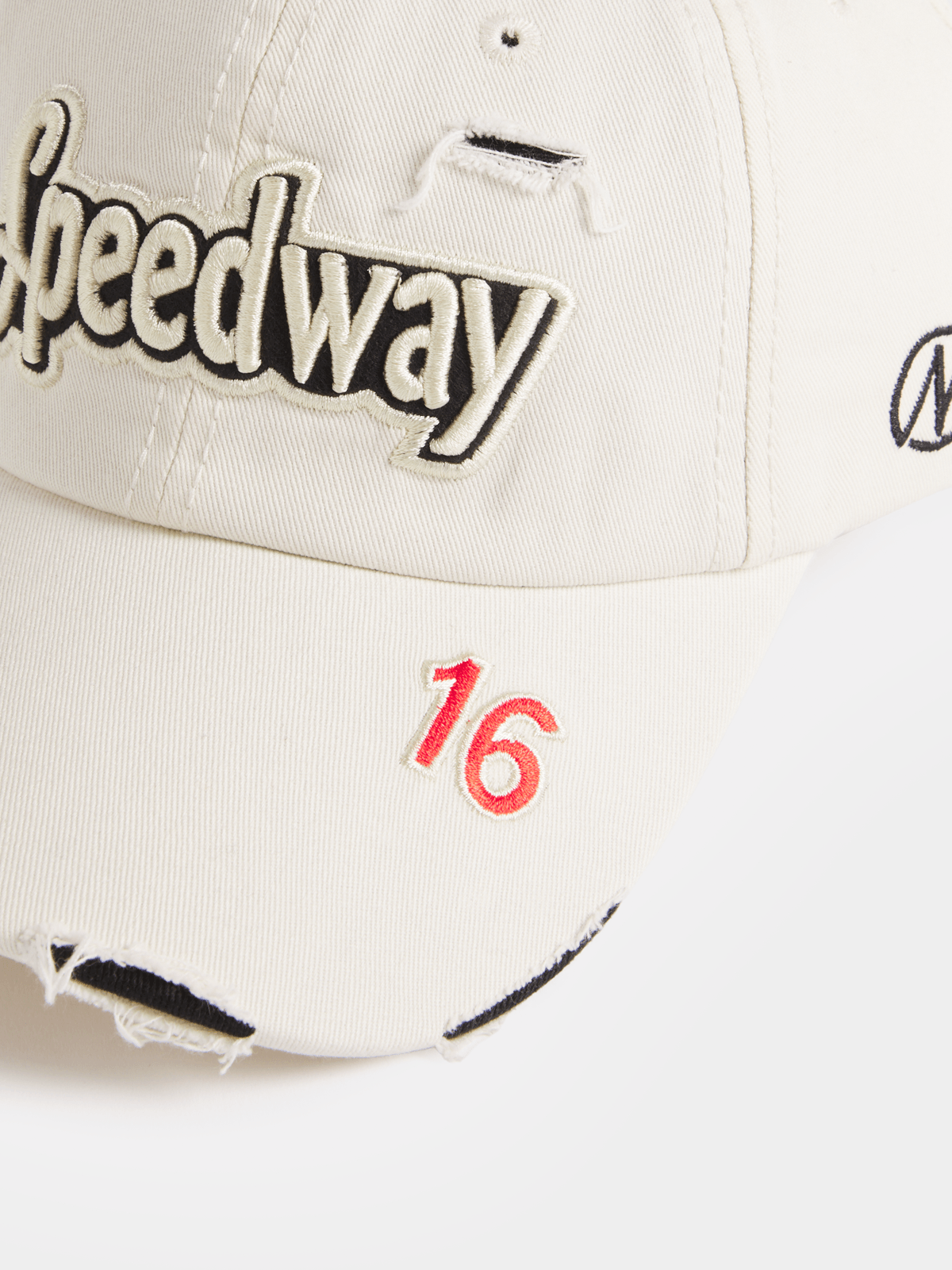 The FIX Unisex Cream Speedway Dadge Peak Cap | Bash