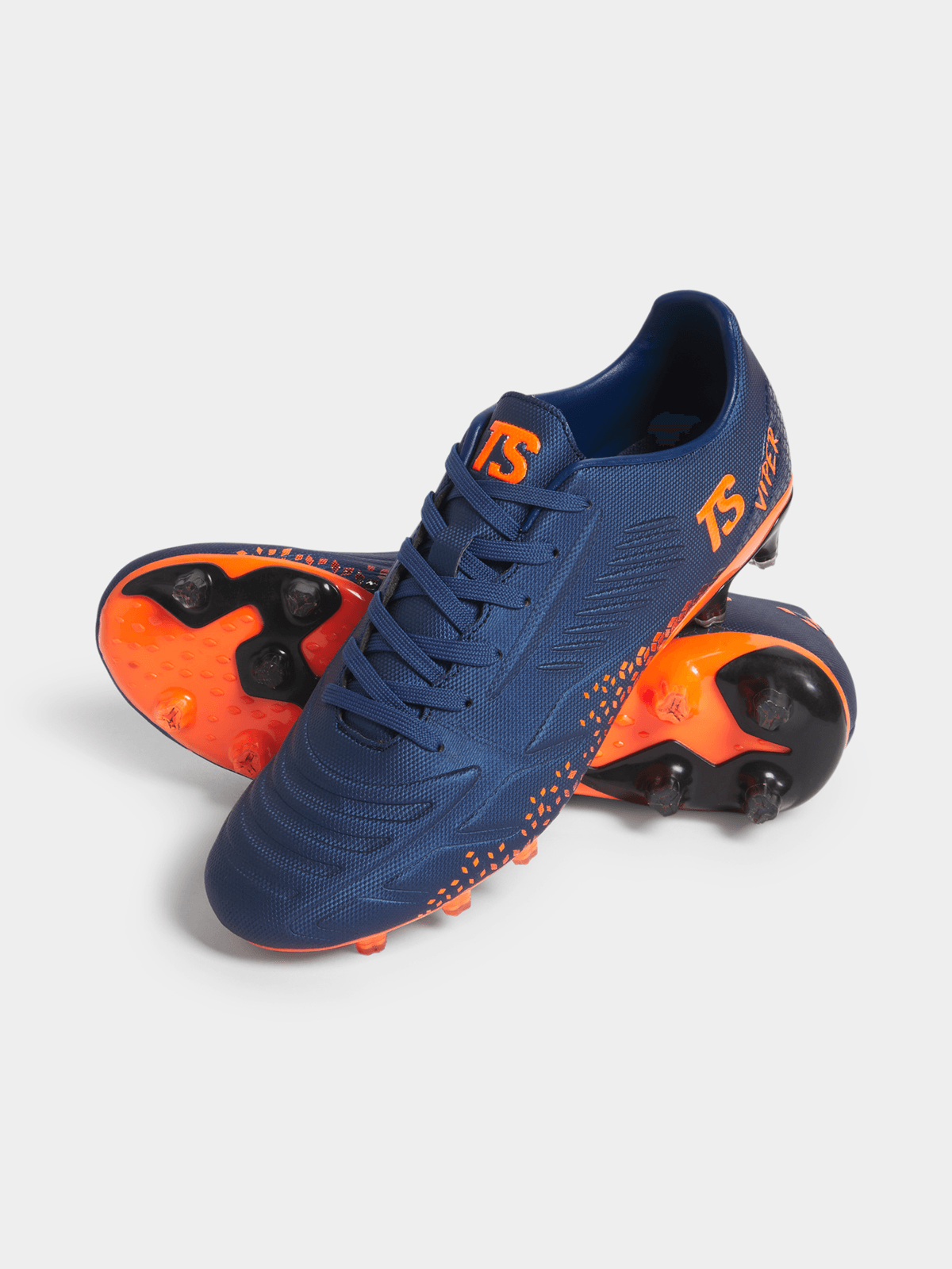 TS Mens Viper Low FG Navy/Orange Boots | Bash