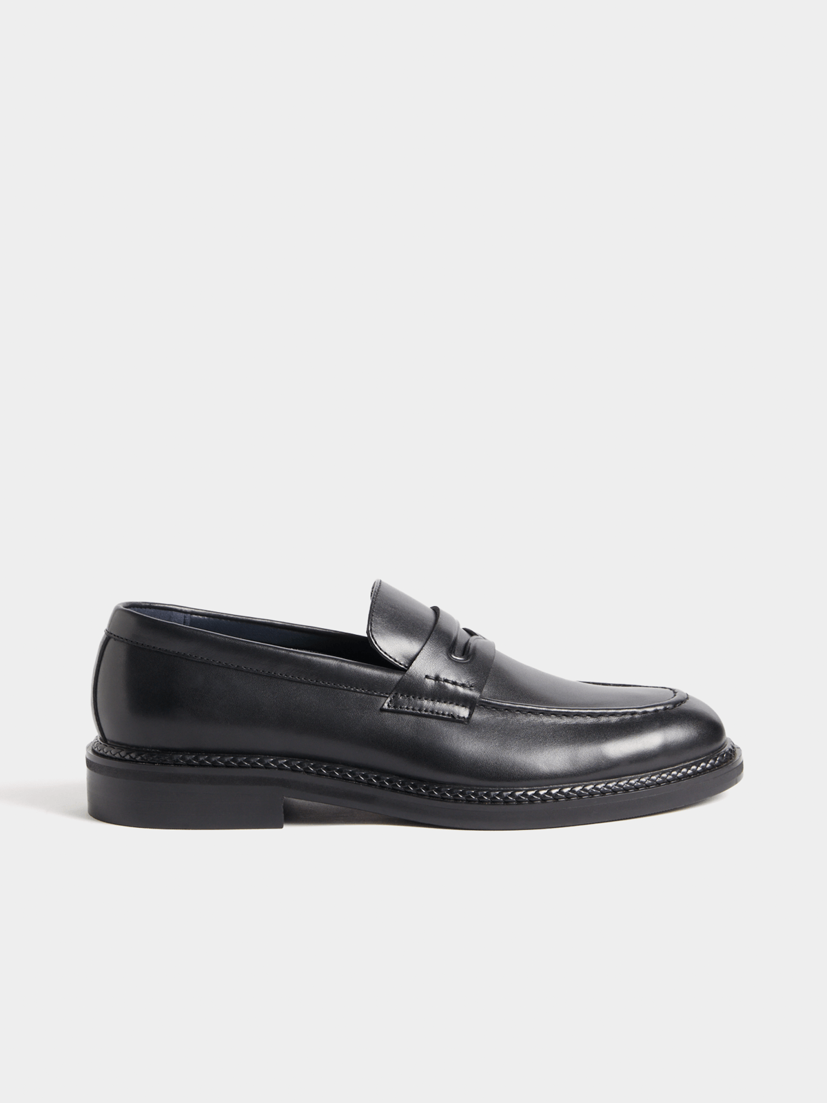 Markham Men's Premium Penny Saddle Black Loafer | Bash