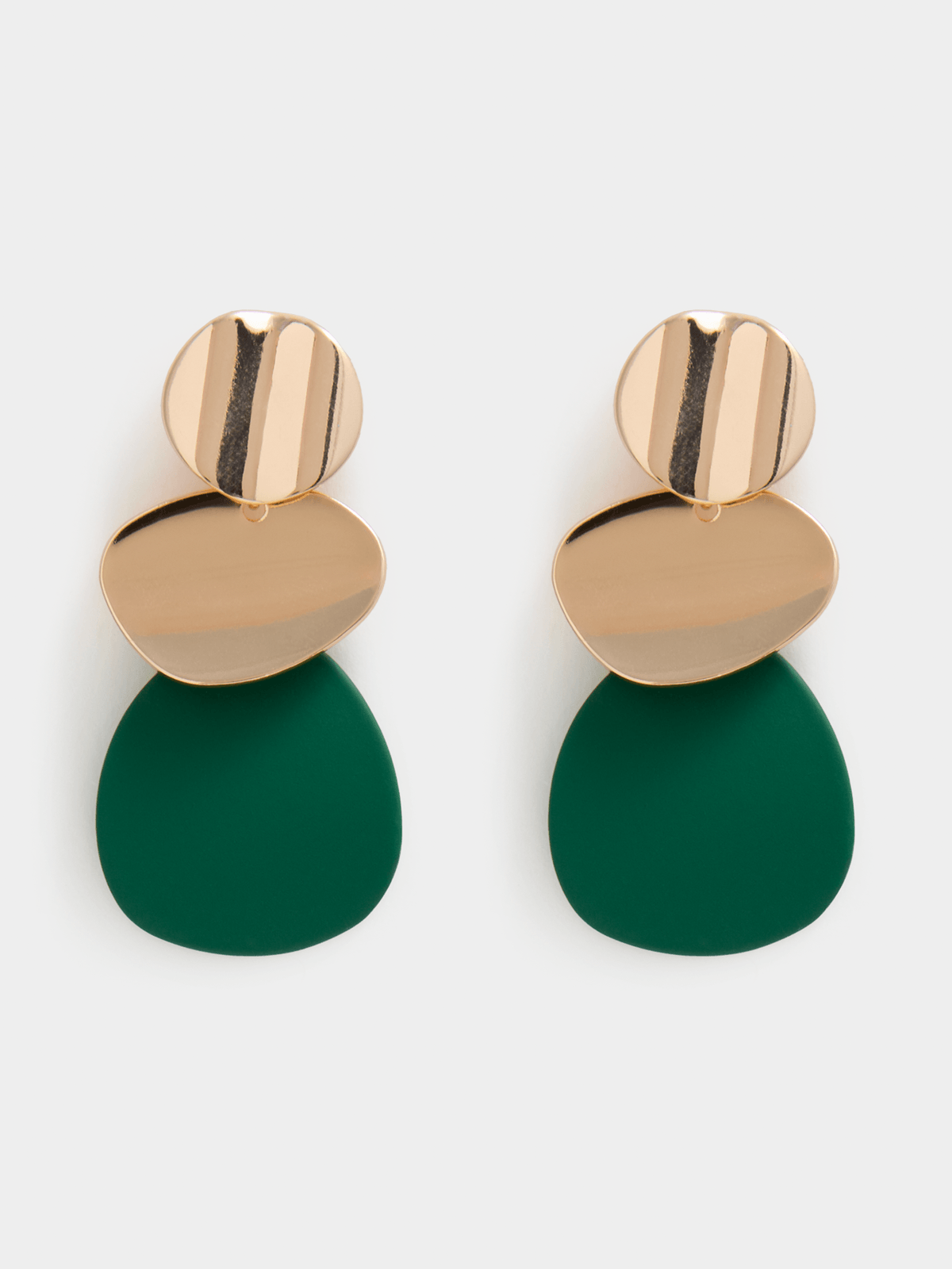 Exact Women's Gold & Green Drop Earrings | Bash