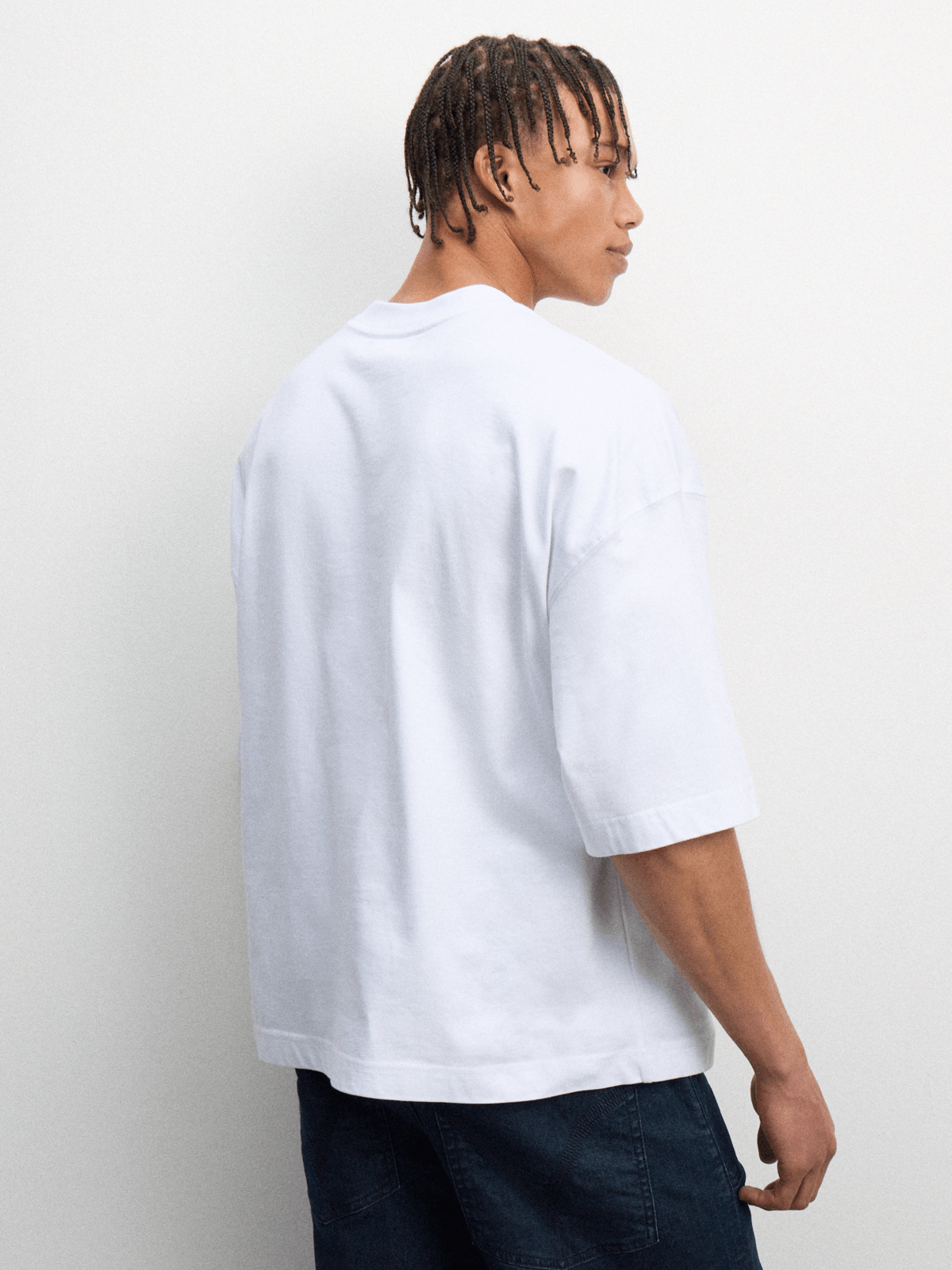 Redbat Men's White Boxy T-Shirt | Bash